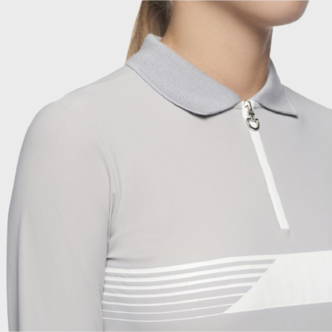 Cavalleria Toscana | Chemise CT Racing Stripe - Gris - 1000 Sabots